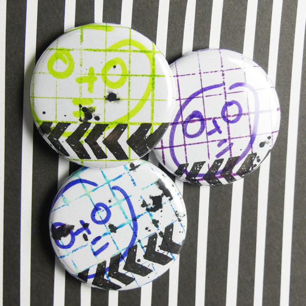 Lot de 3 badges "La Tête à Toto" de Quiscrap - QUISCRAP